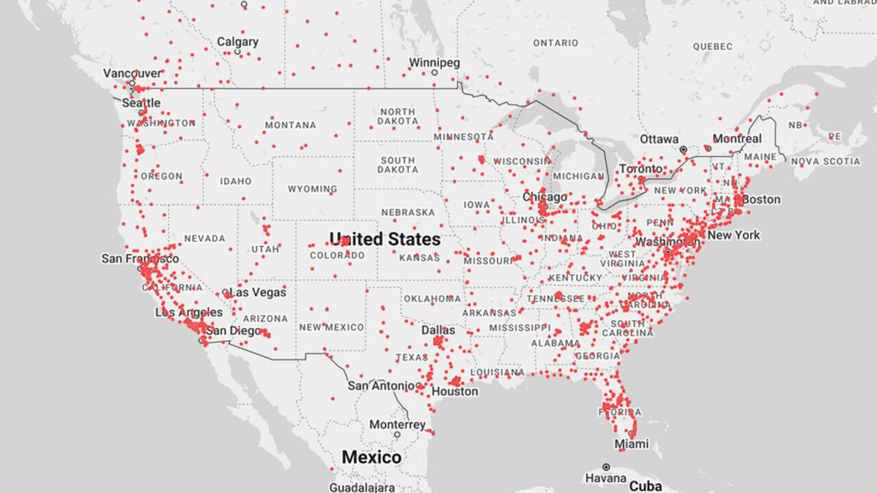 Interactive Tesla Superchargers Map Shows Sites Open to NACS Partners