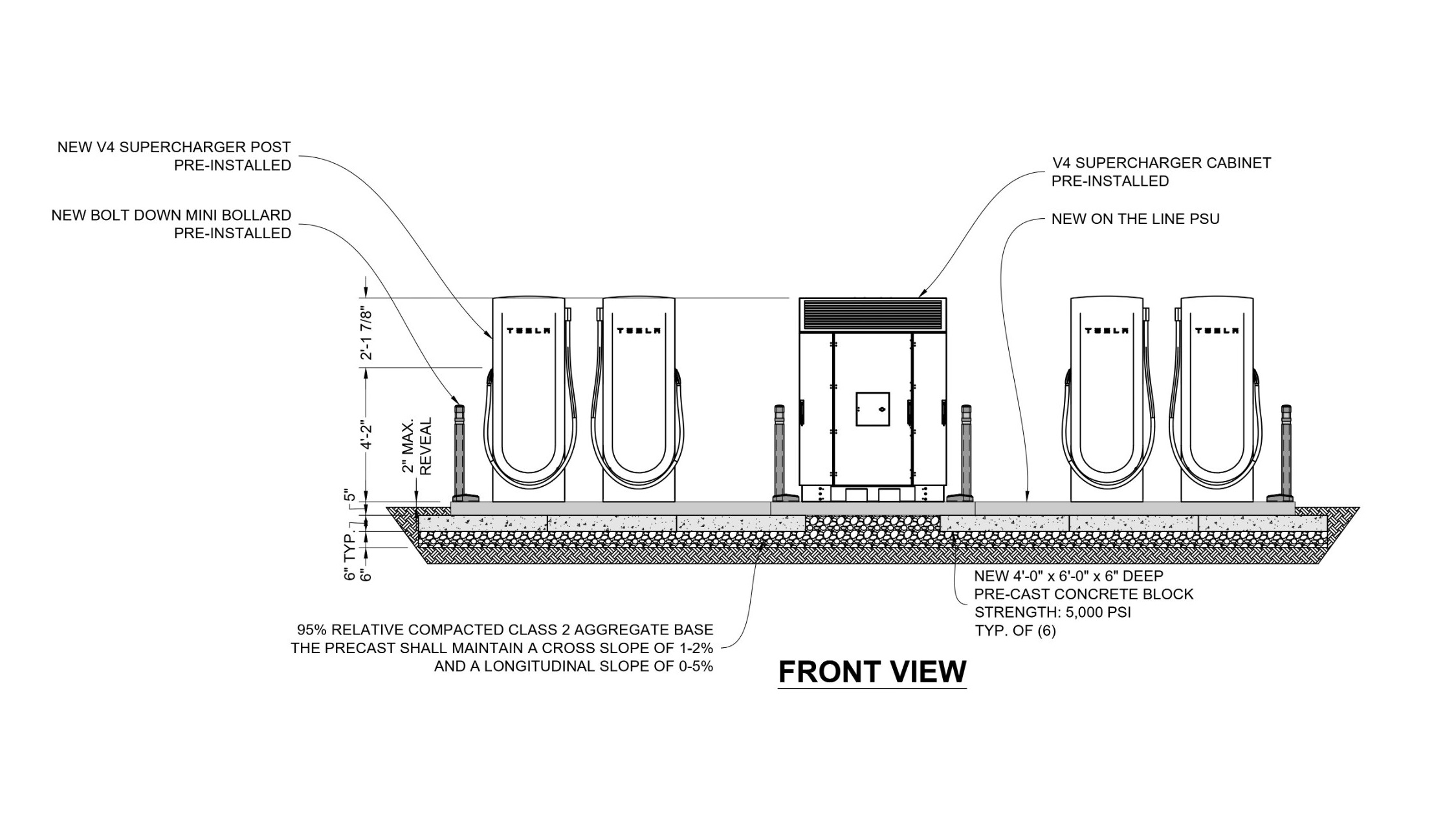 Prefabricated Tesla V4 Supercharger Cabinet Drawings Emerge